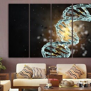 Dna Canvas Set Wall Art Canvas Science Decor Medical Anatomy Art ...