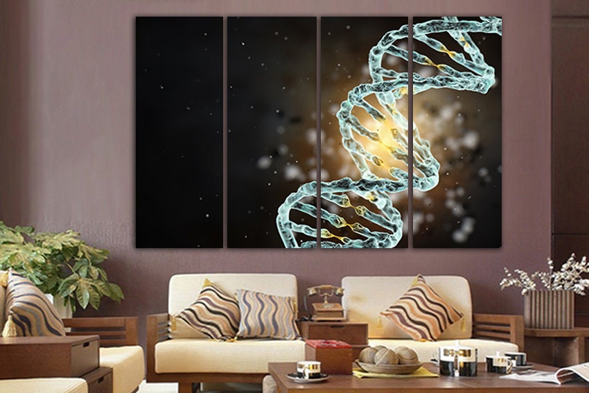 Dna Canvas Set Wall Art Canvas Science Decor Medical Anatomy - Etsy