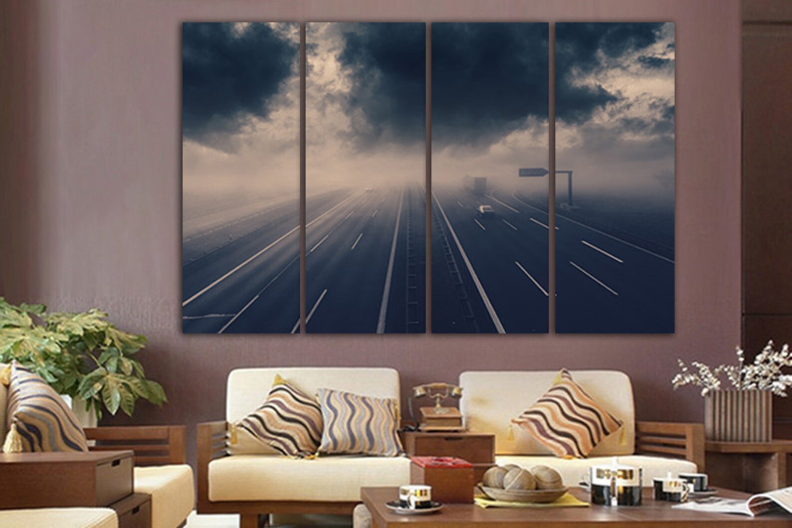 Highway Canvas Road Print Roadway Wall Decor Travel Gift Road - Etsy