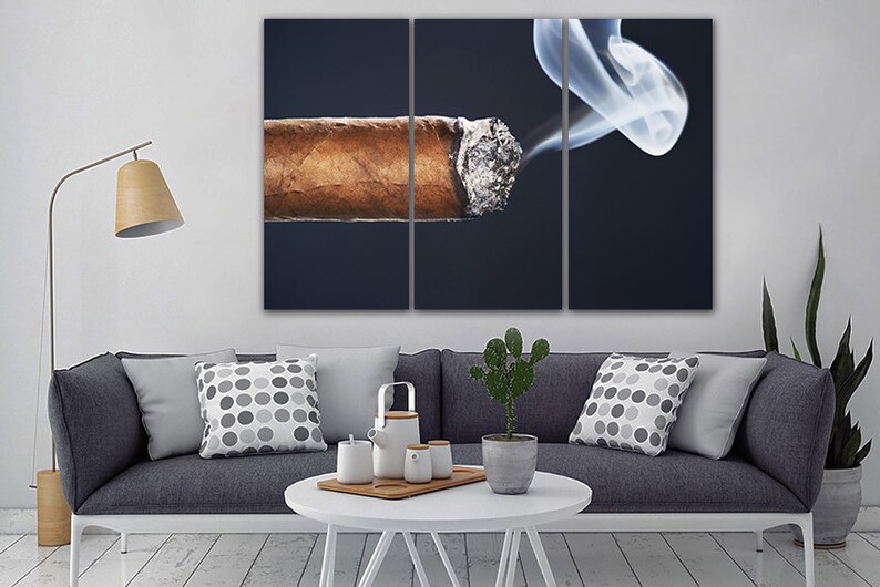 Cigar Canvas Modern Wall Art Cigar Print Bar Wall Décor - Etsy