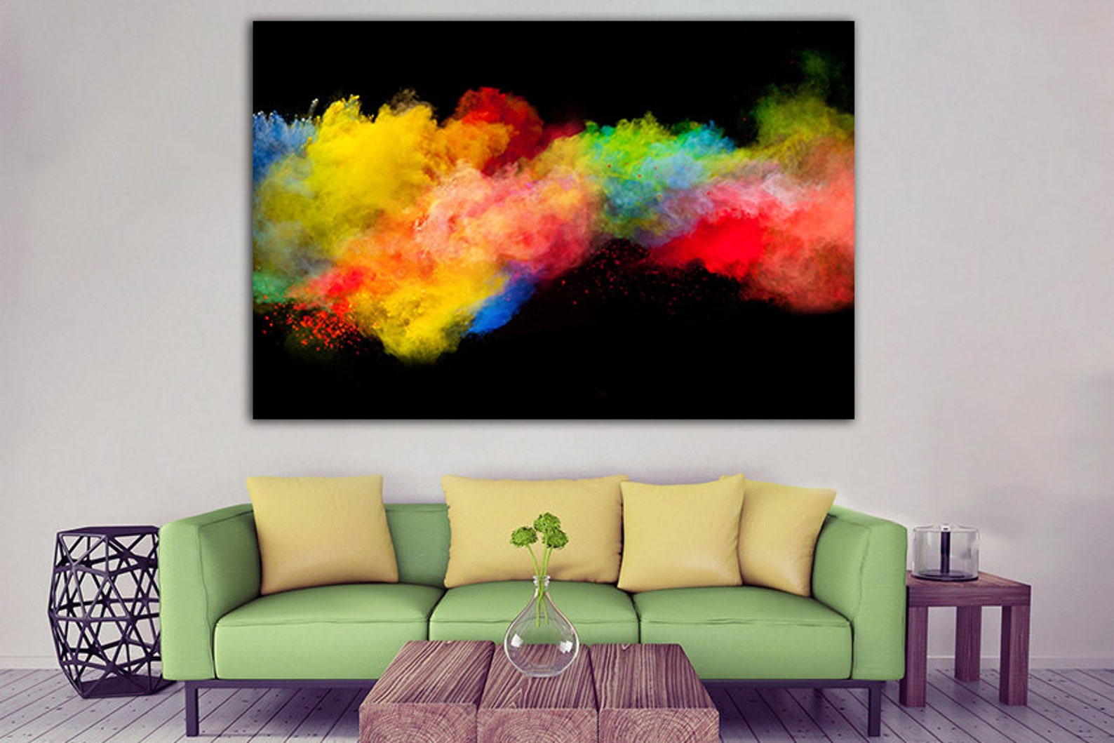 Paint Explosion Art Abstraction Canvas Abstract Painting | Etsy