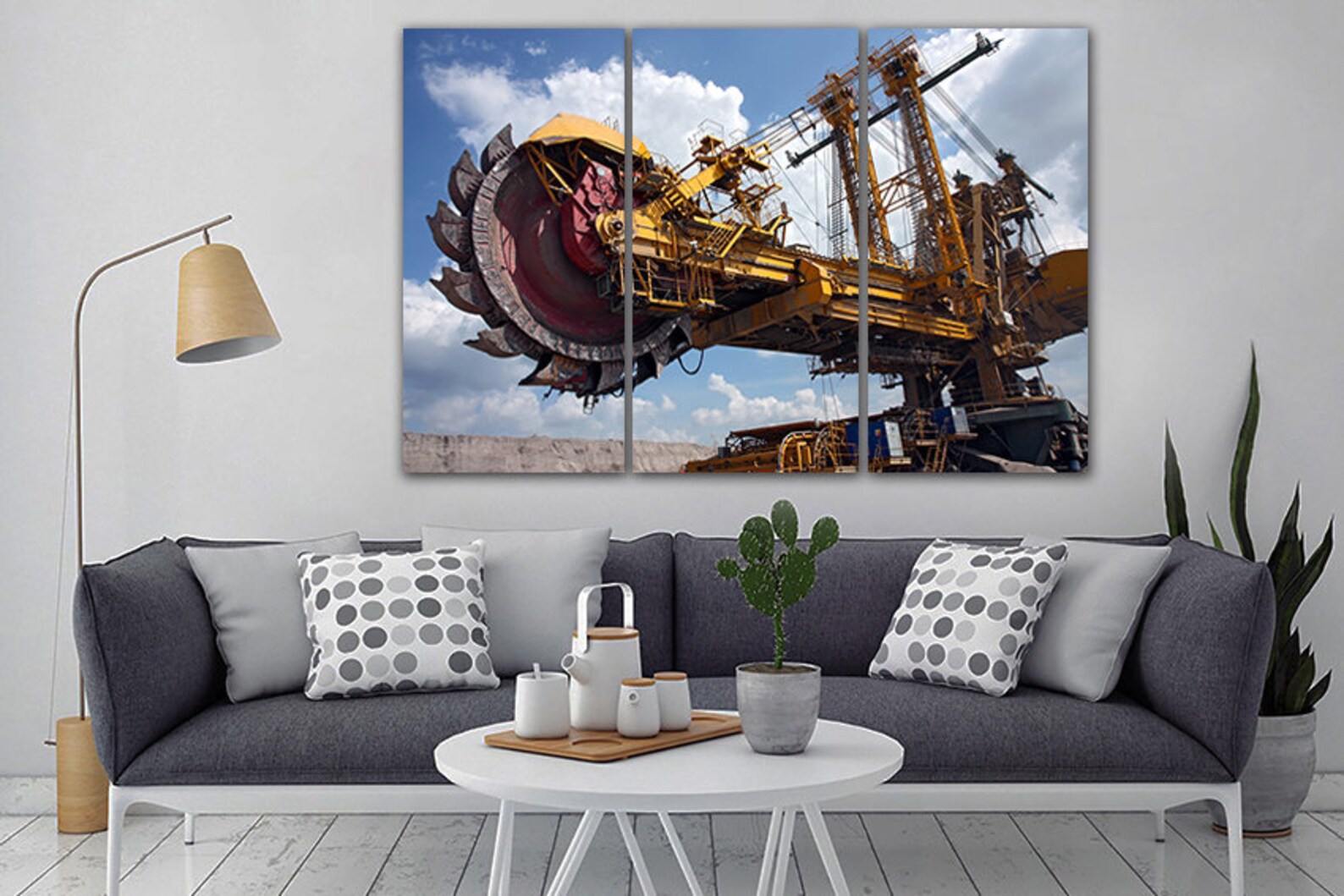 Mining Machine Wall Art Canvas Machine Print Engine Décor Mountain ...