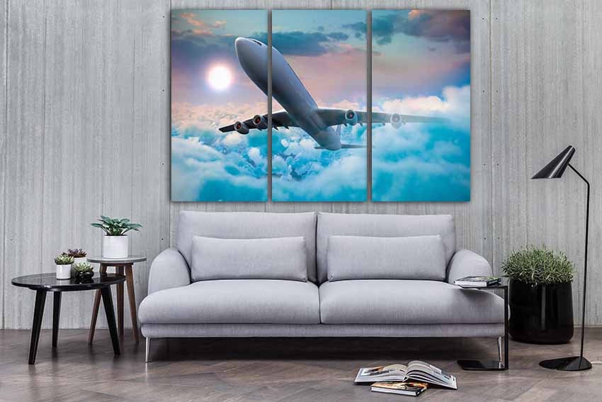 Plane Canvas Airliner Wall Art Aircraft Décor Airplane Art - Etsy