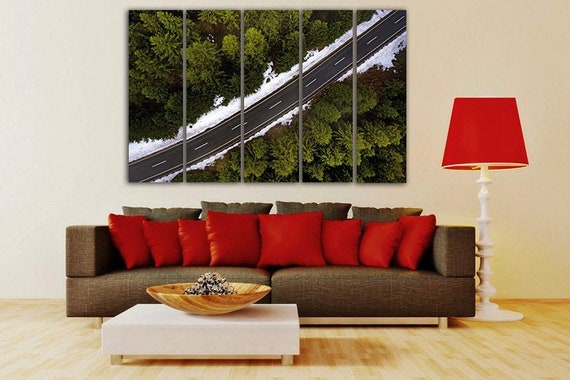 Forest Canvas Tree Wall Print Nature Art Trees Decor Tree Gift | Etsy