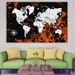 Jeans World Map Red World Map Canvas Watercolor Map Art World - Etsy