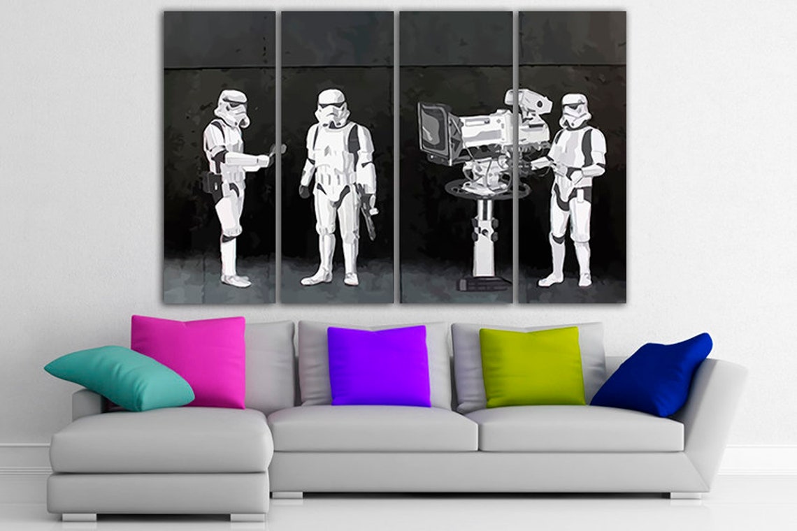 Stormtrooper Canvas Filming Decor Graffiti Wall Art - Etsy