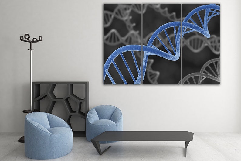 Dna Canvas Modern Print Science Wall Art Medical Anatomy - Etsy