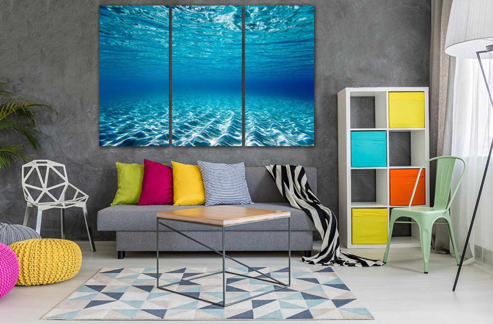 Ocean Canvas Underwater Decor Water Wall Art Undersea World - Etsy
