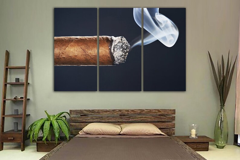 Cigar Canvas Modern Wall Art Cigar Print Bar Wall Décor - Etsy