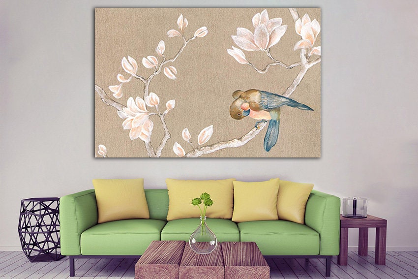 Painting Canvas Bird Paint Explosion Art Flower Wall Art Abstraction ...