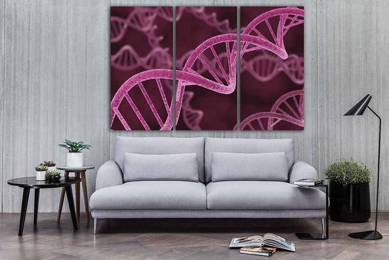 Dna Canvas Modern Print Science Wall Art Medical Anatomy - Etsy