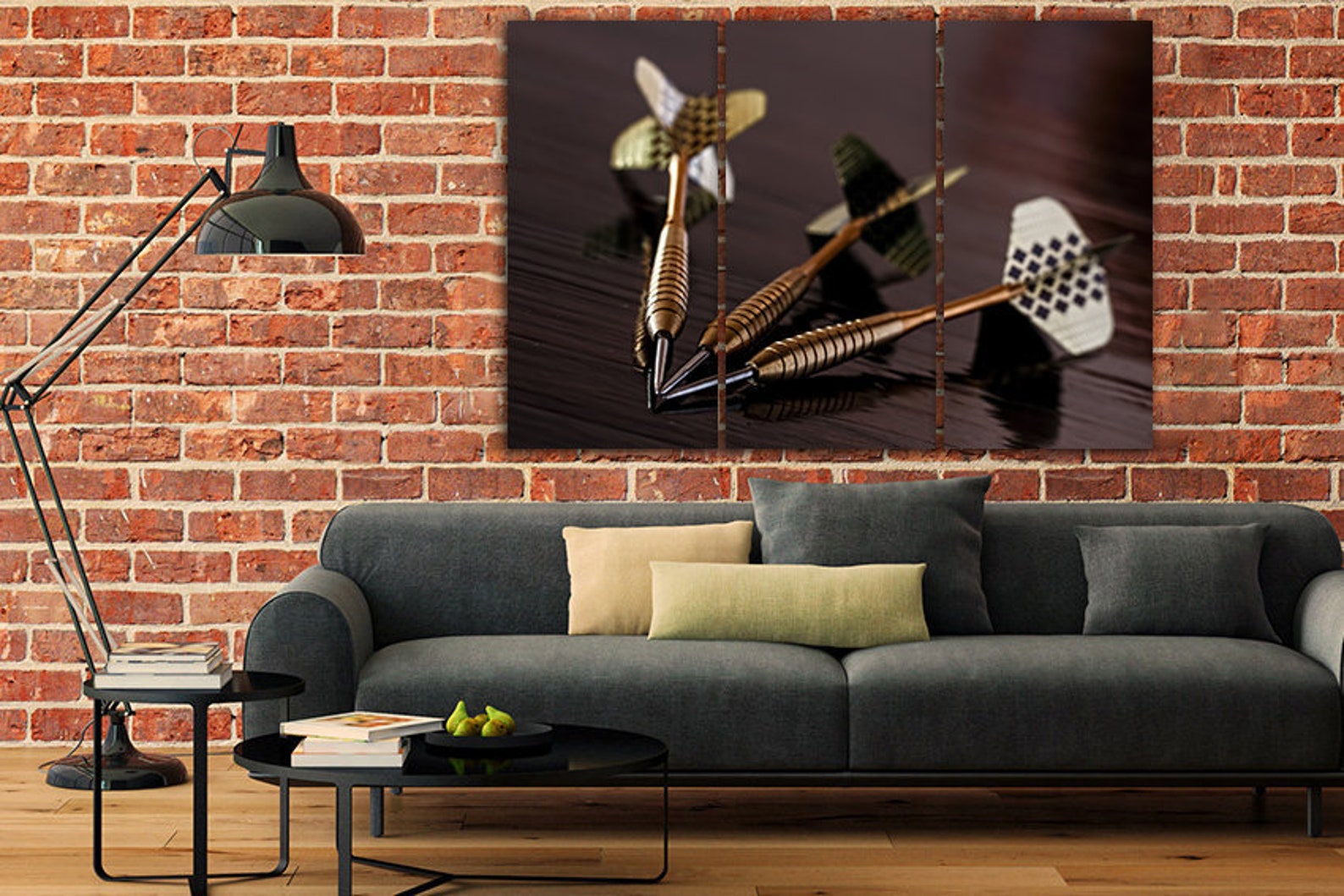 Darts Canvas Game Wall Decor Target Wall Art Dart Print Game Room Art ...