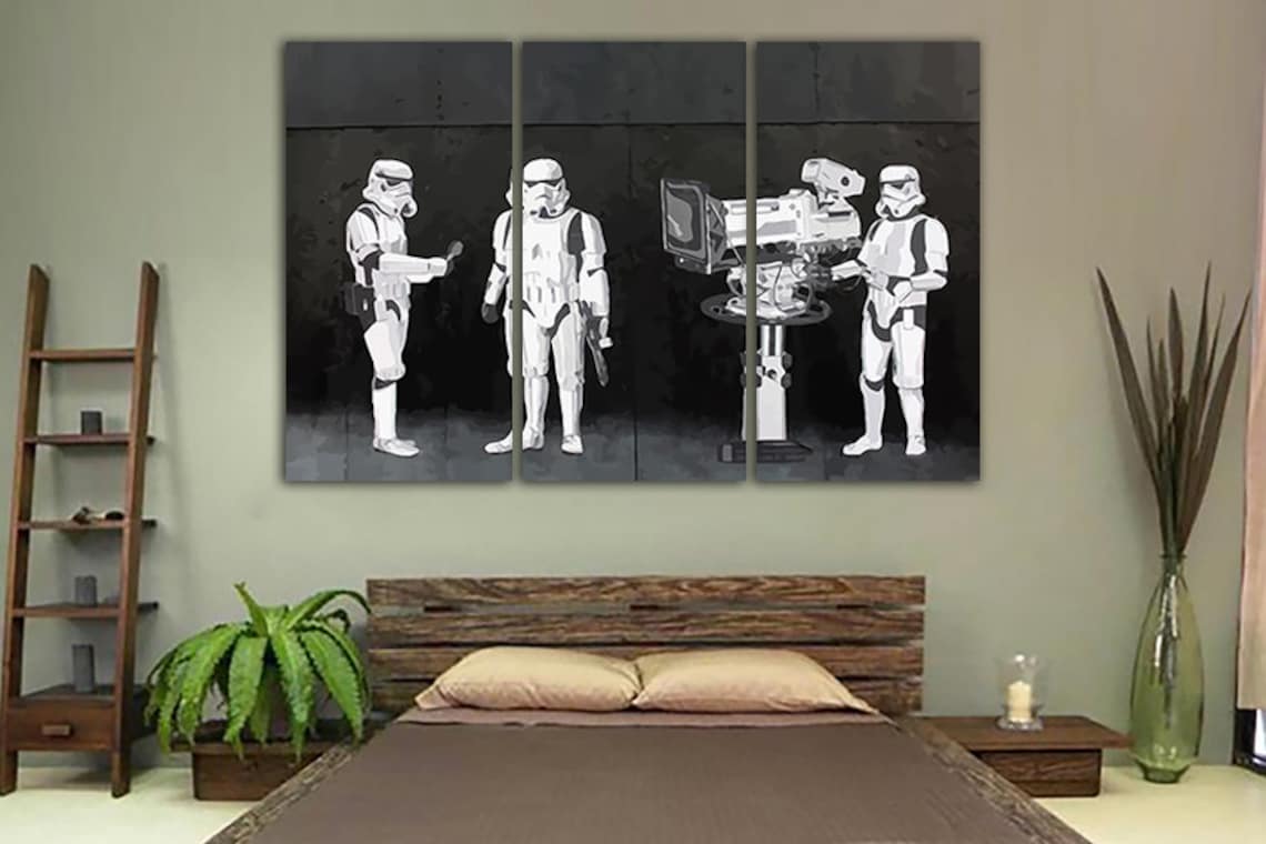Stormtrooper Canvas Filming Decor Graffiti Wall Art - Etsy