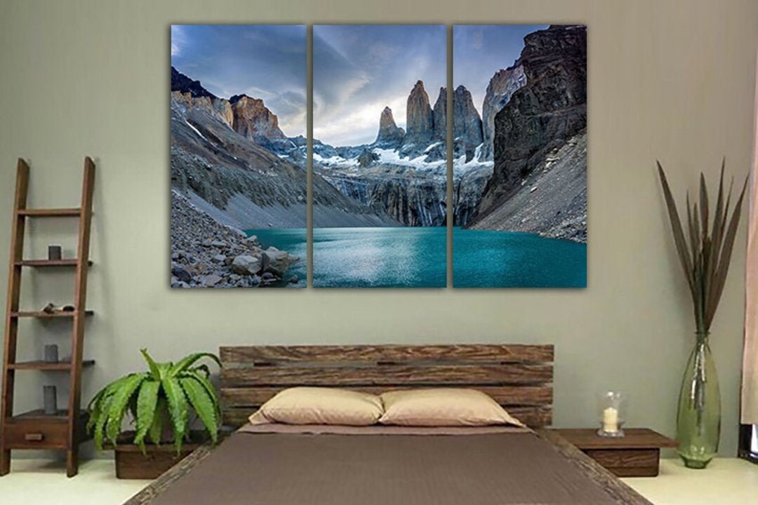Torres Del Paine Wall Art Canvas Porteno Lake Print Chile Wall Decor ...