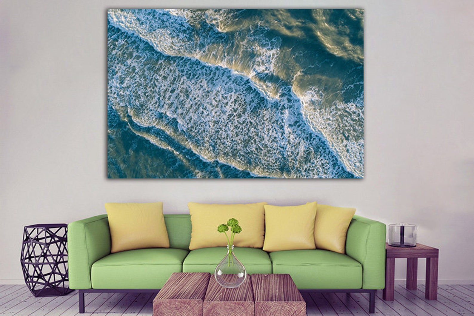 Sea Canvas Set Beach Art Print Nature Wall Decor Sea Wave - Etsy