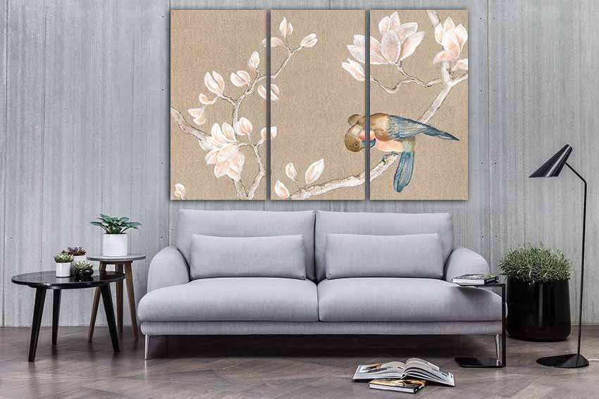 Painting Canvas Bird Paint Explosion Art Flower Wall Art - Etsy