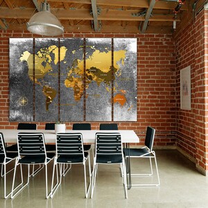 Grey World Map Canvas Travel Map Gift World Map Canvas Printable World ...