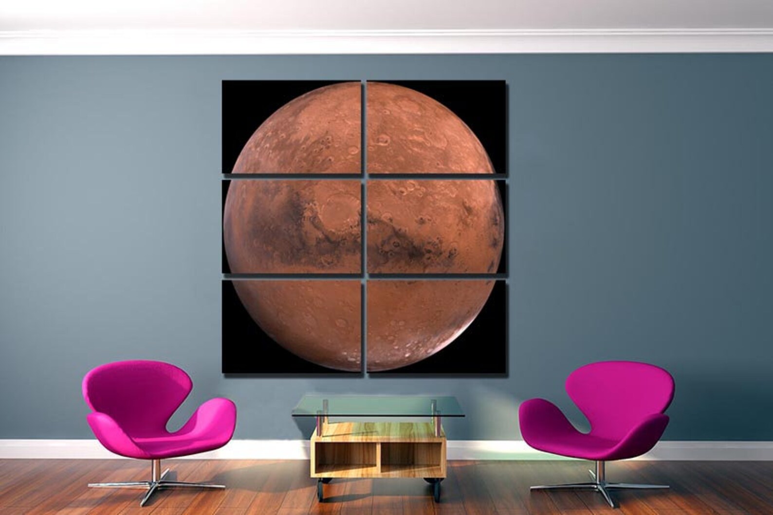 Mars Canvas Space Wall Art Mars Home Decor Sphere Print Space Artwork ...