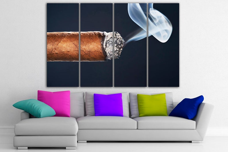 Cigar Canvas Modern Wall Art Cigar Print Bar Wall Décor - Etsy
