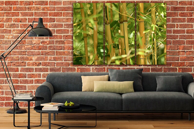 Bamboo Canvas Nature Print Bamboo Wall Décor Forest Wall Art | Etsy