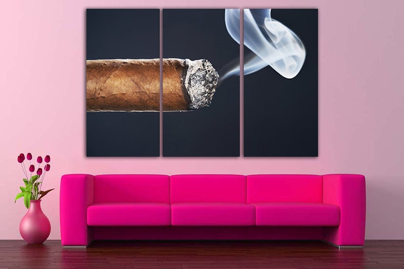 Cigar Canvas Modern Wall Art Cigar Print Bar Wall Décor - Etsy