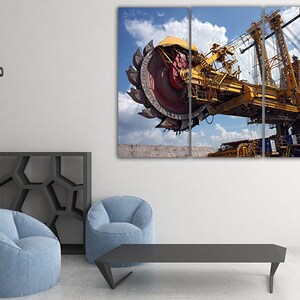 Mining Machine Wall Art Canvas Machine Print Engine Décor Mountain ...