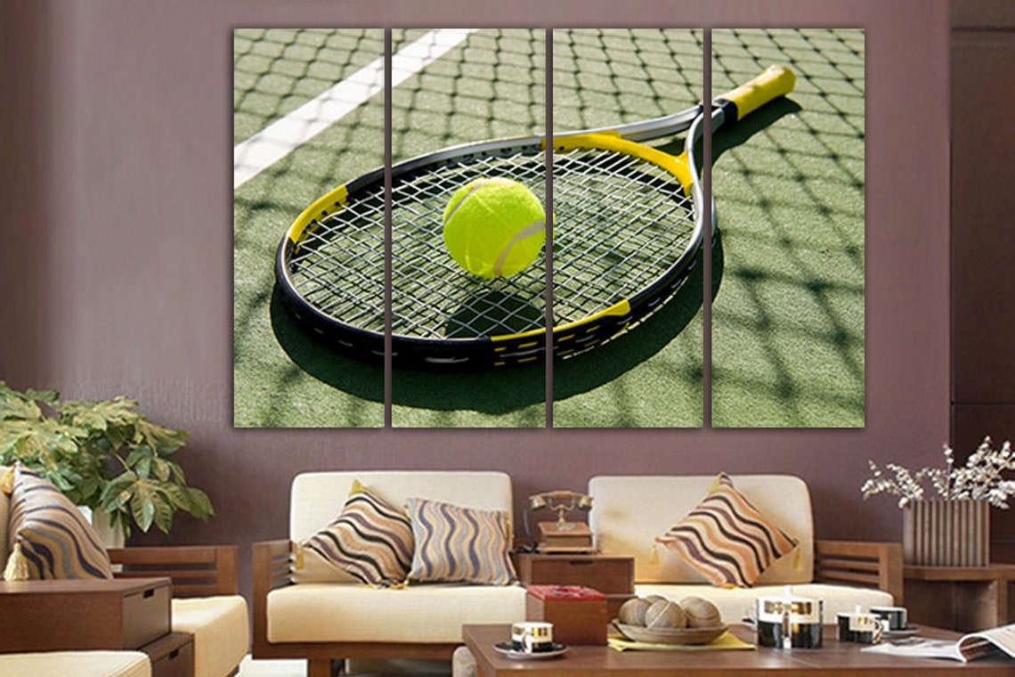 Tennis Canvas Tennis Player Art Sports Art Prints Game Wall Decor ...