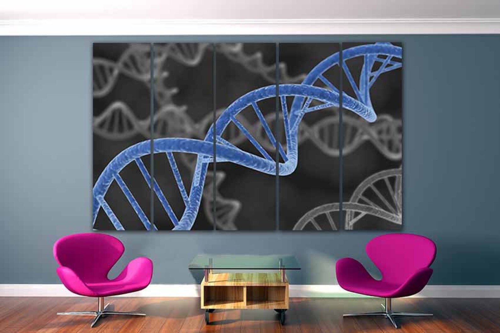 Dna Canvas Modern Print Science Wall Art Medical Anatomy | Etsy