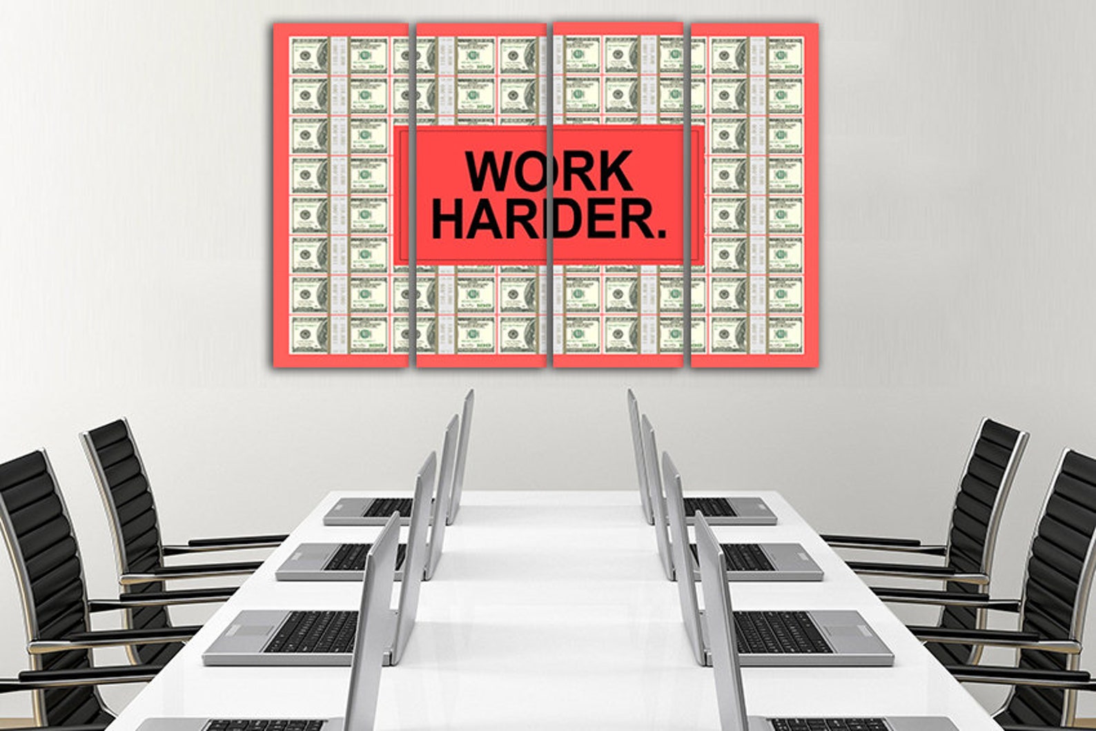Work Harder Wall Art Motivational Canvas Entrepreneur Decor - Etsy