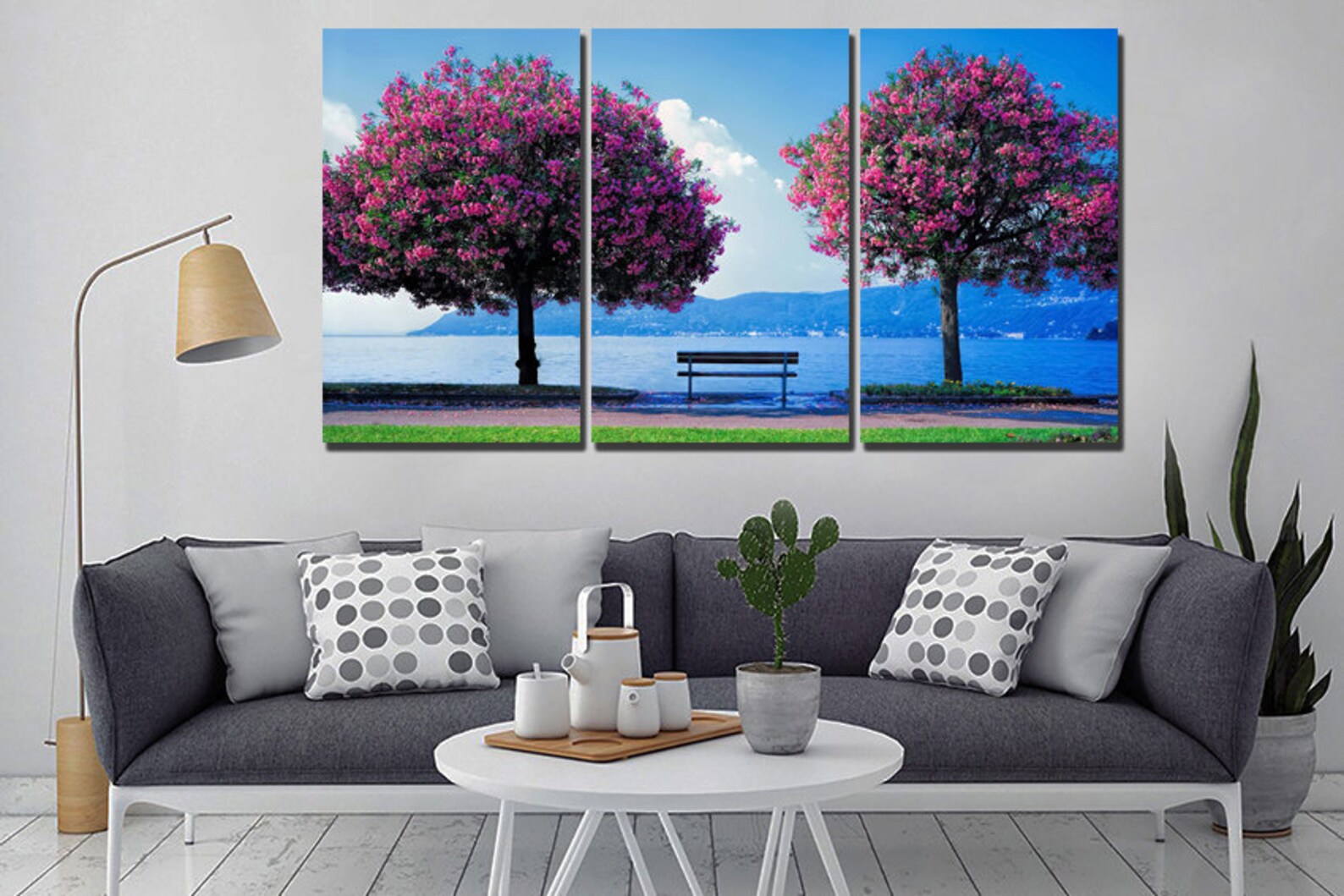 Tree Canvas Trees Wall Art Promenade Art Pink Tree Décor Tree | Etsy