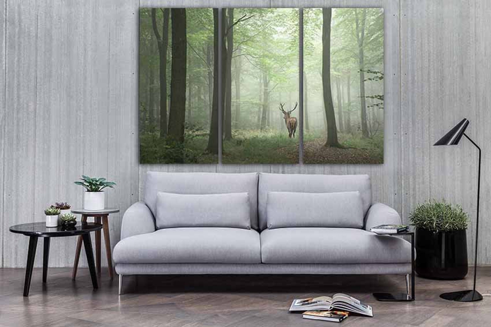 Stag Canvas Large Wall Art Deer Wall Decor Forest Art Tree Art Prints ...