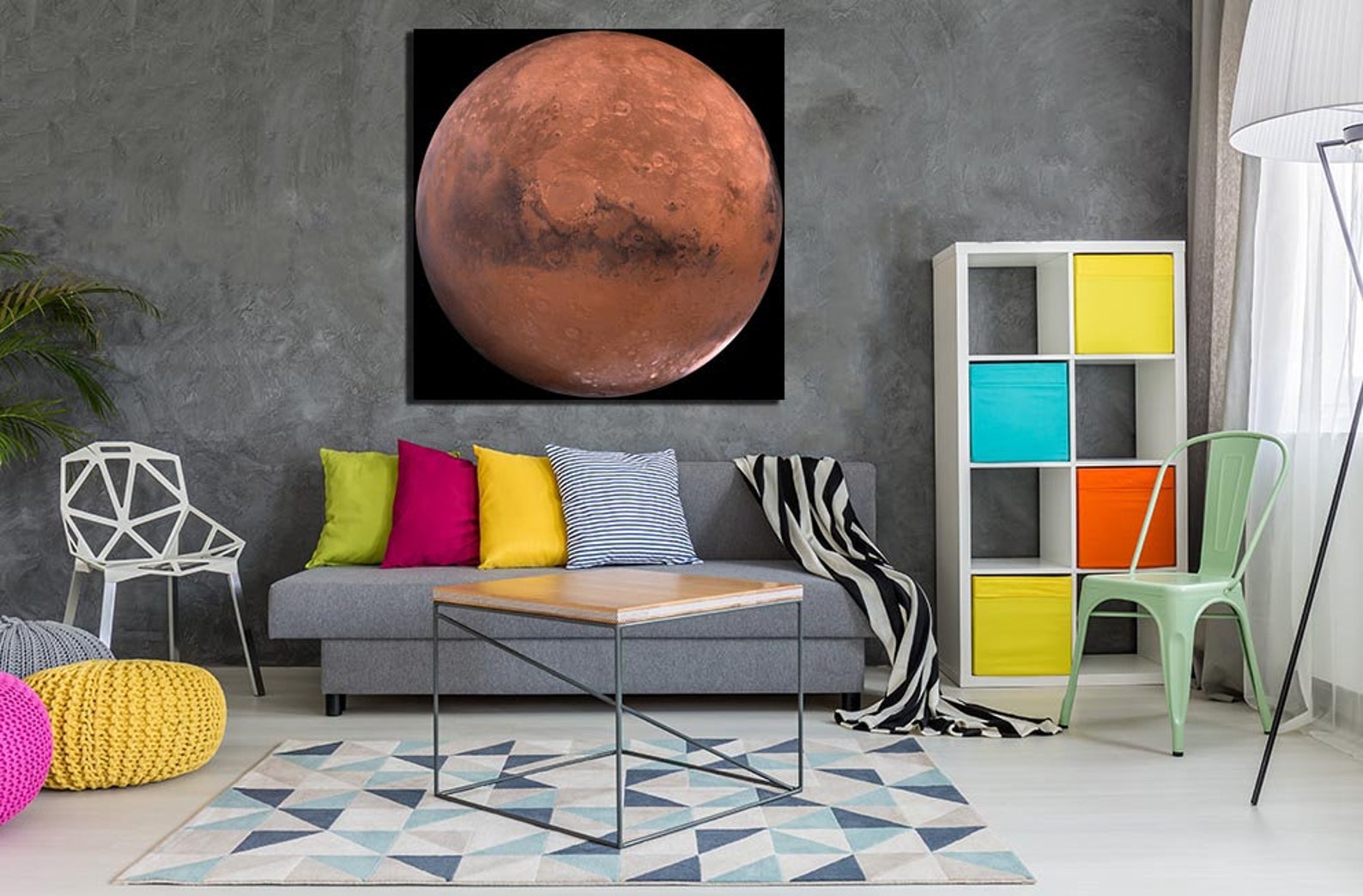 Mars Canvas Space Wall Art Mars Home Decor Sphere Print Space Artwork ...