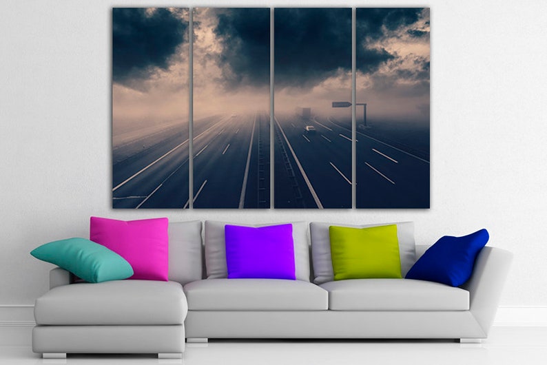 Highway Canvas Road Print Roadway Wall Decor Travel Gift Road - Etsy