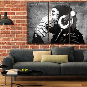 Monkey Canvas Dj Monkey Street Art Artist Graffiti Art Graffiti Canvas ...