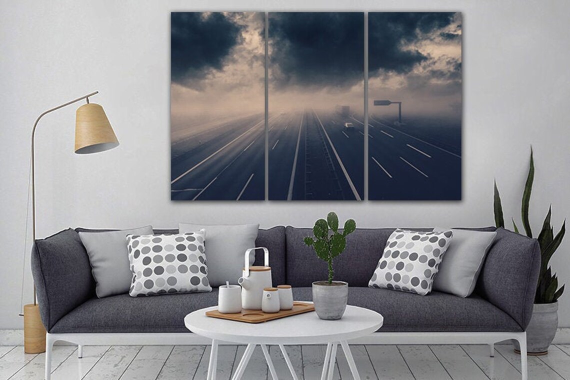 Highway Canvas Road Print Roadway Wall Decor Travel Gift Road - Etsy