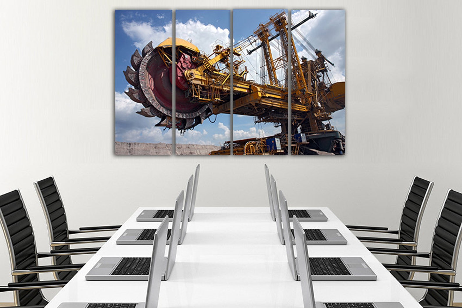 Mining Machine Wall Art Canvas Machine Print Engine Décor Mountain ...