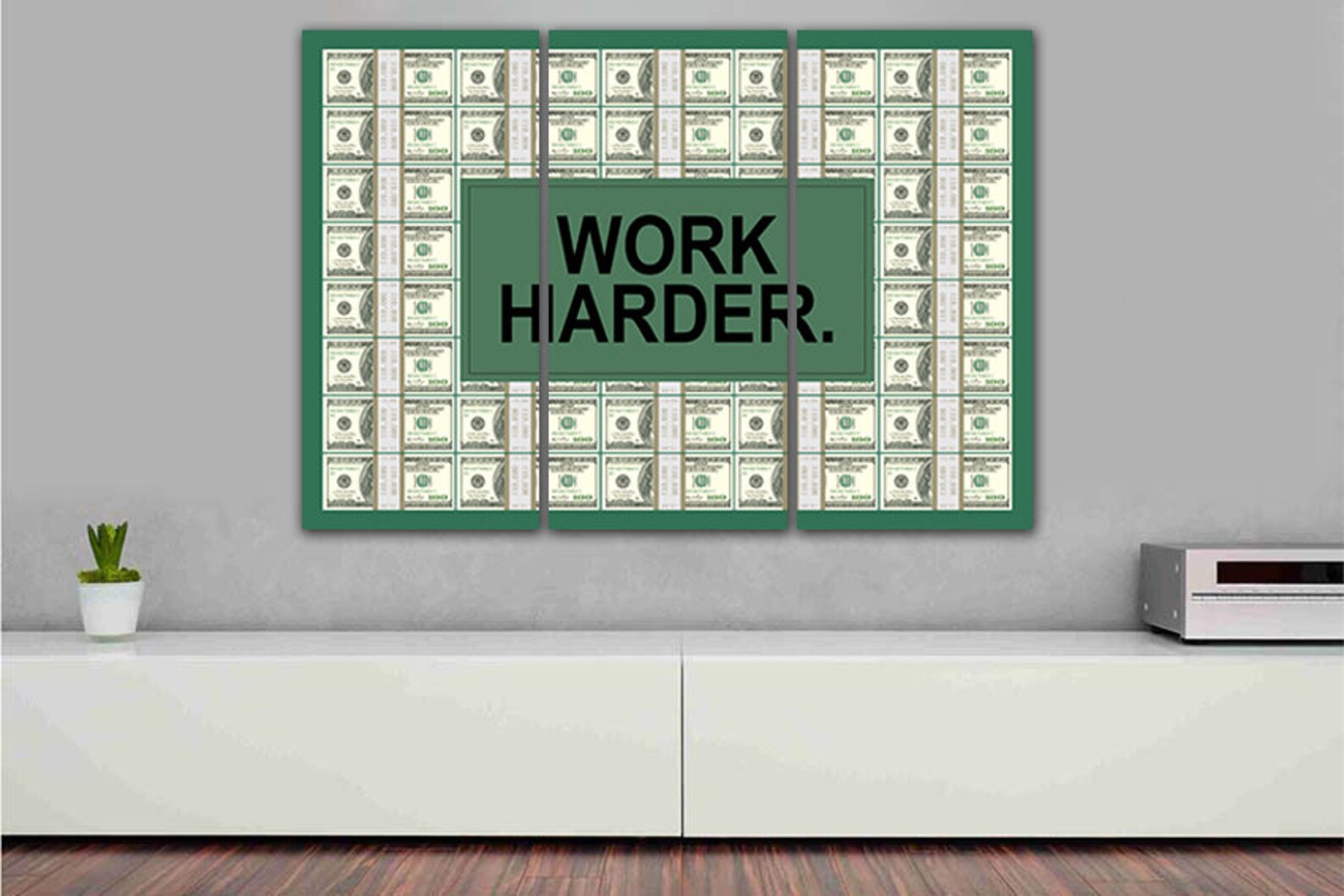 Work Harder Wall Art Motivational Canvas Entrepreneur Decor - Etsy
