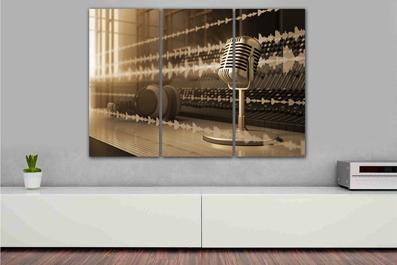 Audio Canvas Modern Wall Decor Equipment Decor Radio Art Dj Decor Music ...