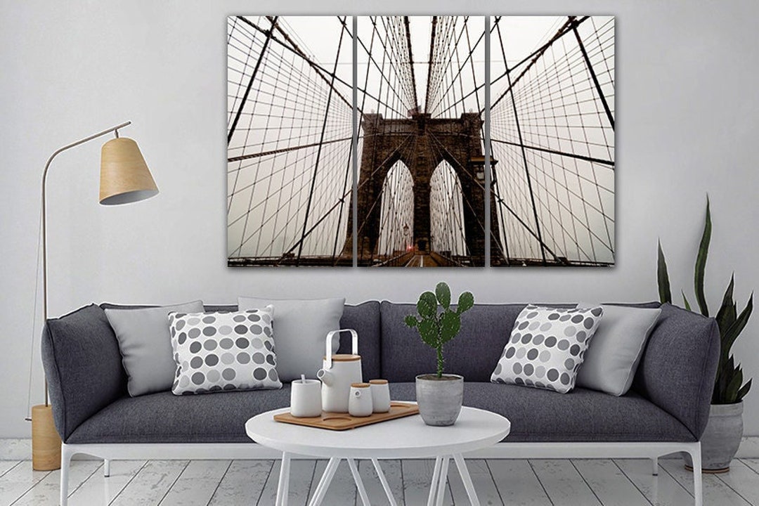 Brooklyn Bridge Canvas New York Wall Art Brooklyn Canvas Art Bridge ...