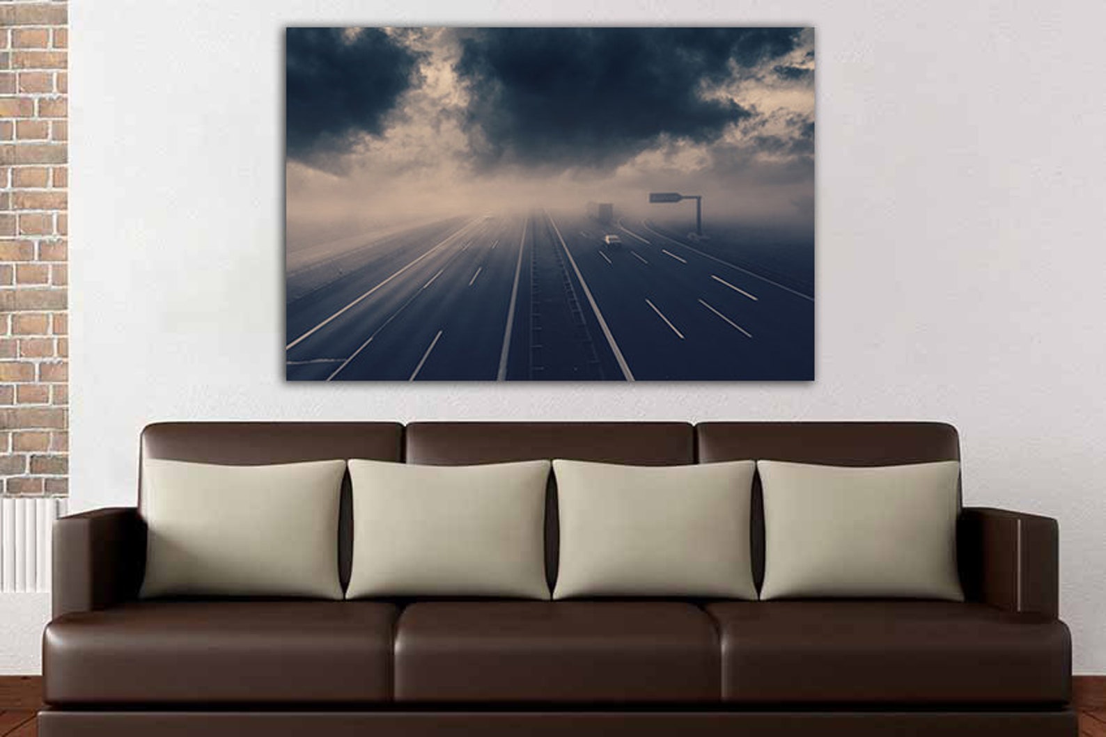 Highway canvas Road print Roadway wall decor Travel gift Road | Etsy