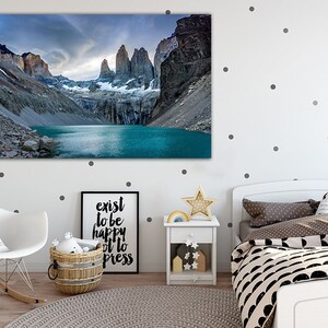 Torres Del Paine Wall Art Canvas Porteno Lake Print Chile Wall Decor ...