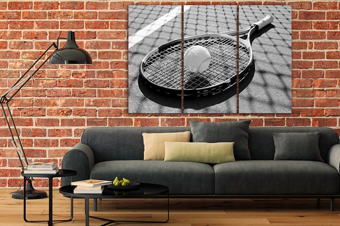 Tennis Canvas Tennis Player Art Sports Art Prints Game Wall Decor ...