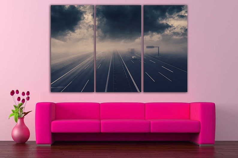 Highway Canvas Road Print Roadway Wall Decor Travel Gift Road - Etsy