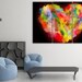 Heart Canvas Paint Explosion Art Abstraction Wall Art Abstract Painting ...