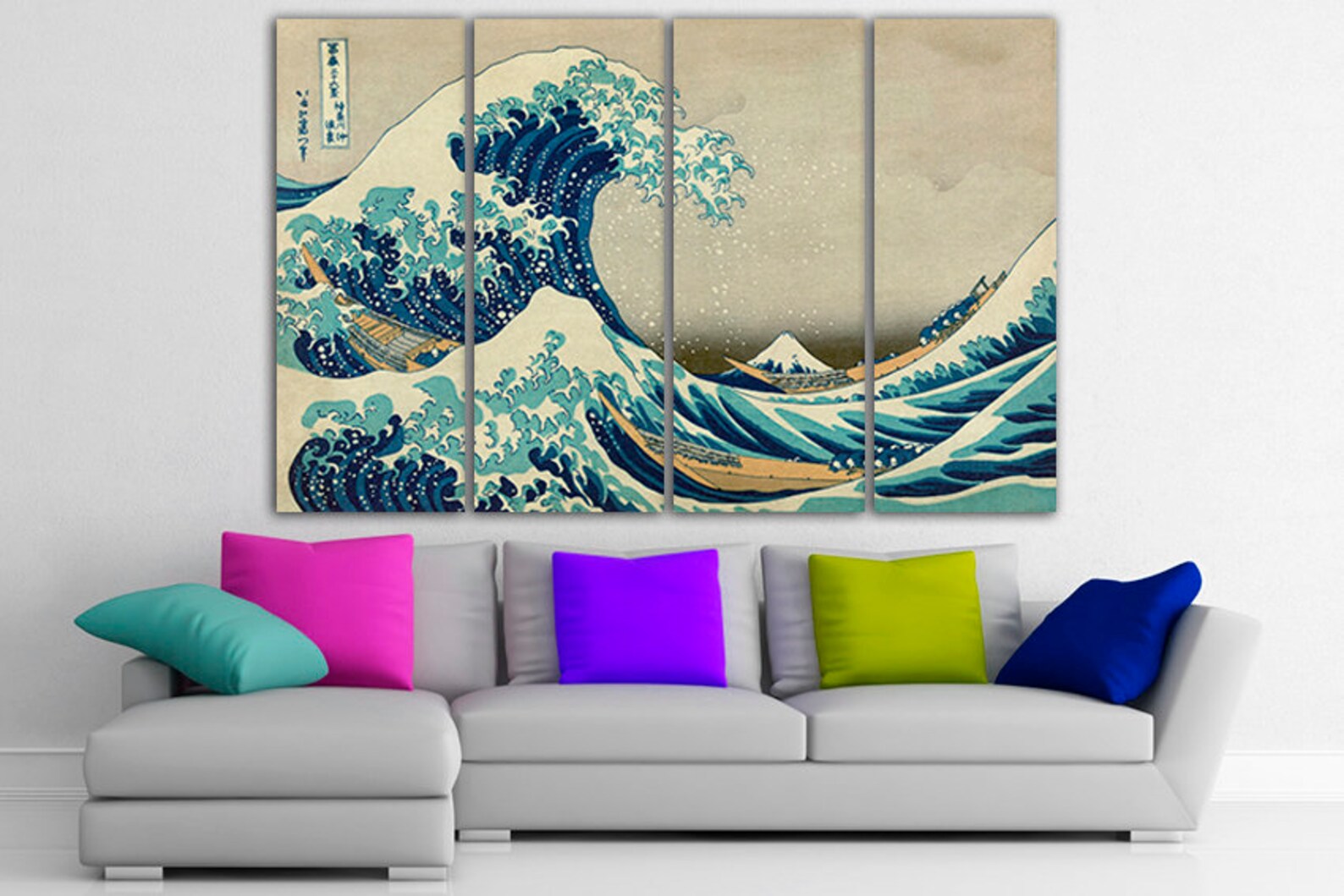 The Great Wave Kanagawa Canvas Decorative Art Japanese Wave - Etsy
