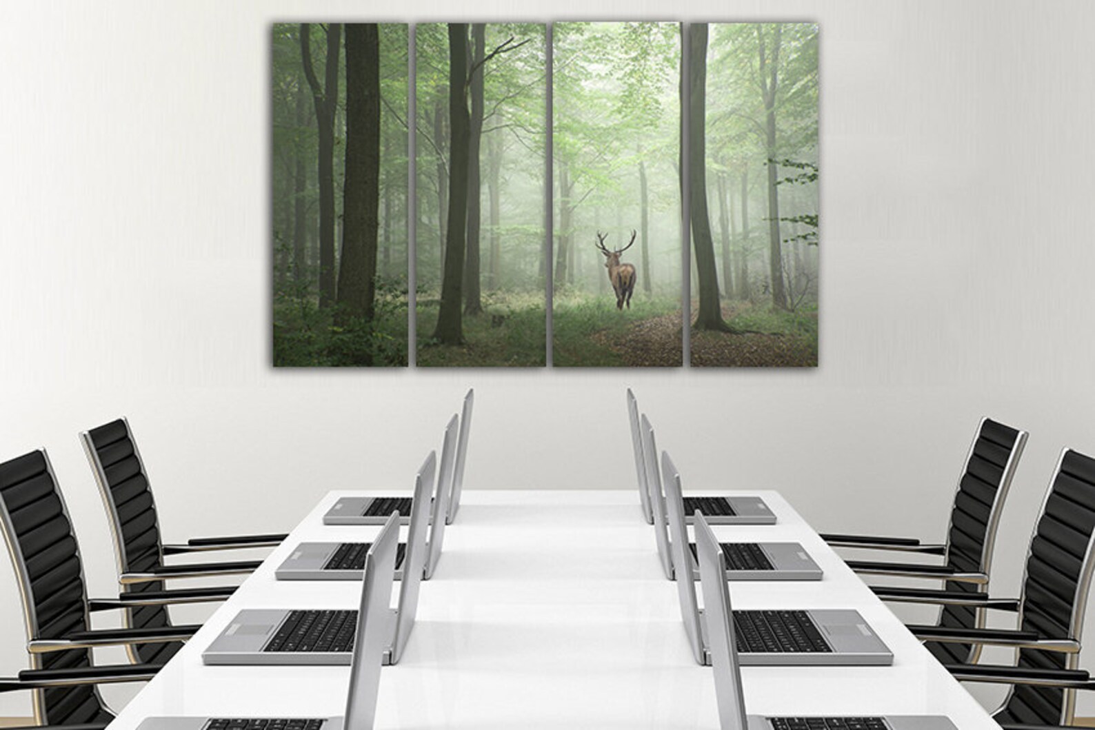Stag Canvas Large Wall Art Deer Wall Decor Forest Art Tree Art Prints ...