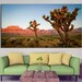 Red Mountain Art Print on Canvas Nature Print Landscape Decor ...
