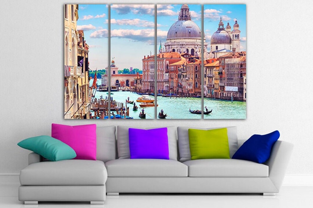 Venice Canvas Italy Wall Art Venice Canal Cityscape Decor Italy Décor ...