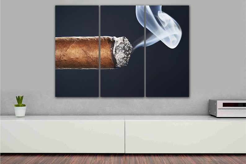 Cigar Canvas Modern Wall Art Cigar Print Bar Wall Décor - Etsy