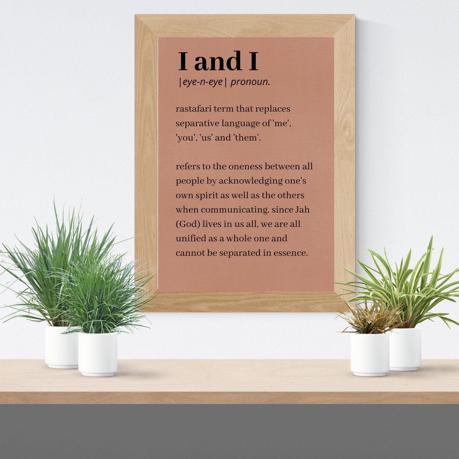 I and I Definition Poster Rastafari Rasta Spiritual Wall - Etsy